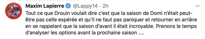 Hockey30 | Maxim Lapierre doit arrêter.. De défendre tous les Québécois...