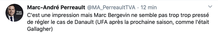 Hockey30 | Phil Danault ne doit pas BEN filer en ce moment...