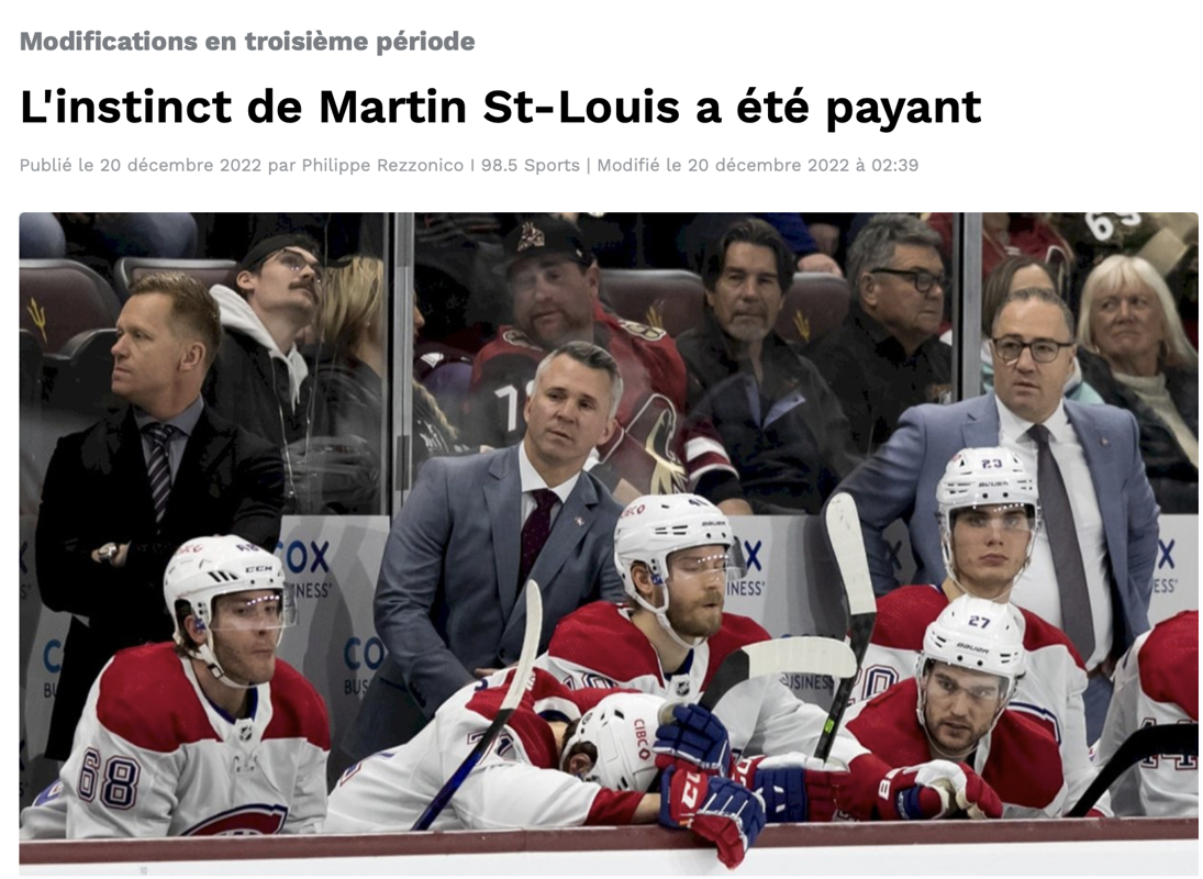 Hockey30 | Samuel Montembeault et Martin St-Louis vont nous coûter le ...